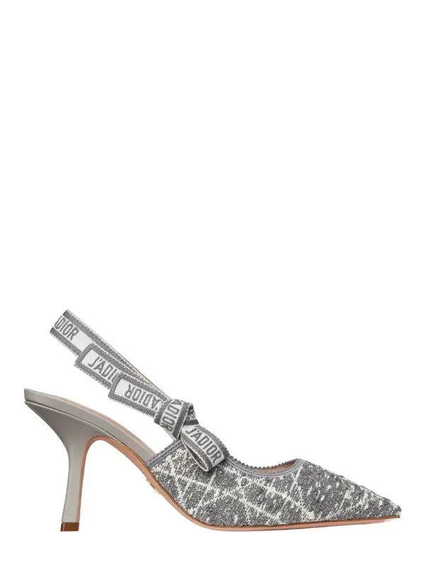 Dior J'adior Slingback Pumps With Bow Detailing - Gray