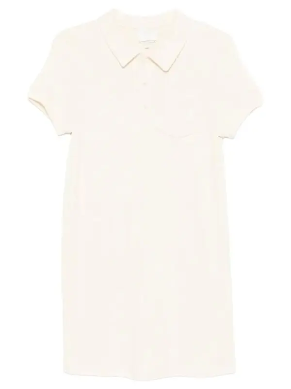 A.p.c. Polo Collar Pocket Mini Dress - White
