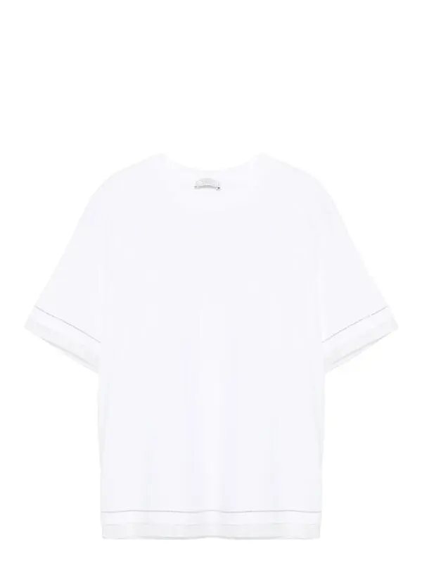 Peserico Short-sleeved T-shirt With Straight Hem - White