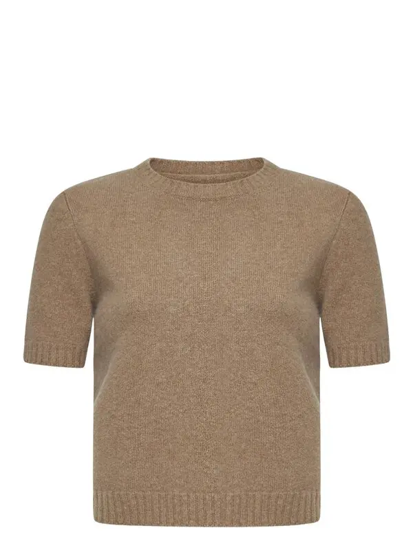 MAISON MARGIELA Crewneck Knitted Top - Brown