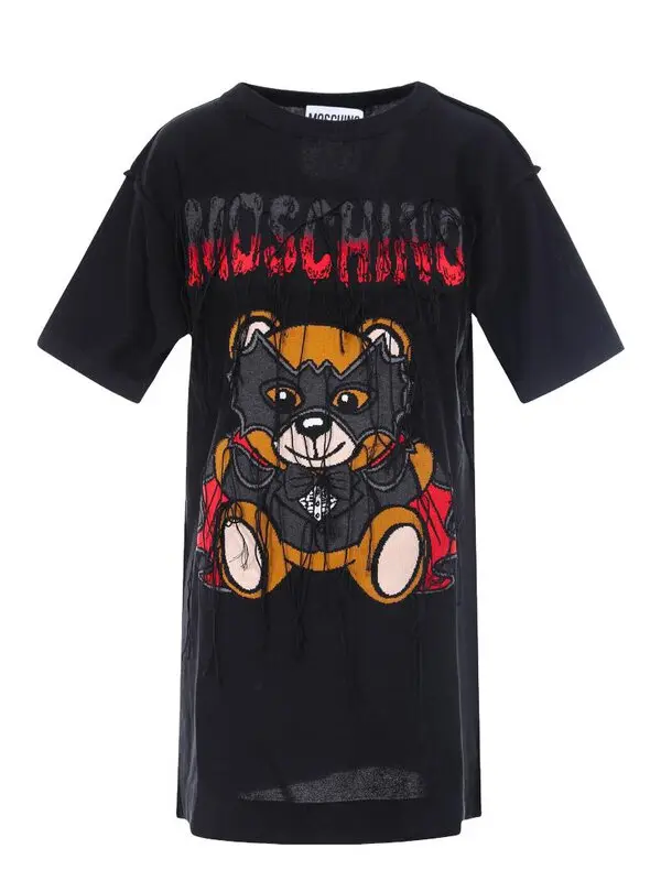 Moschino Teddy Bear T-shirt Dress - Black