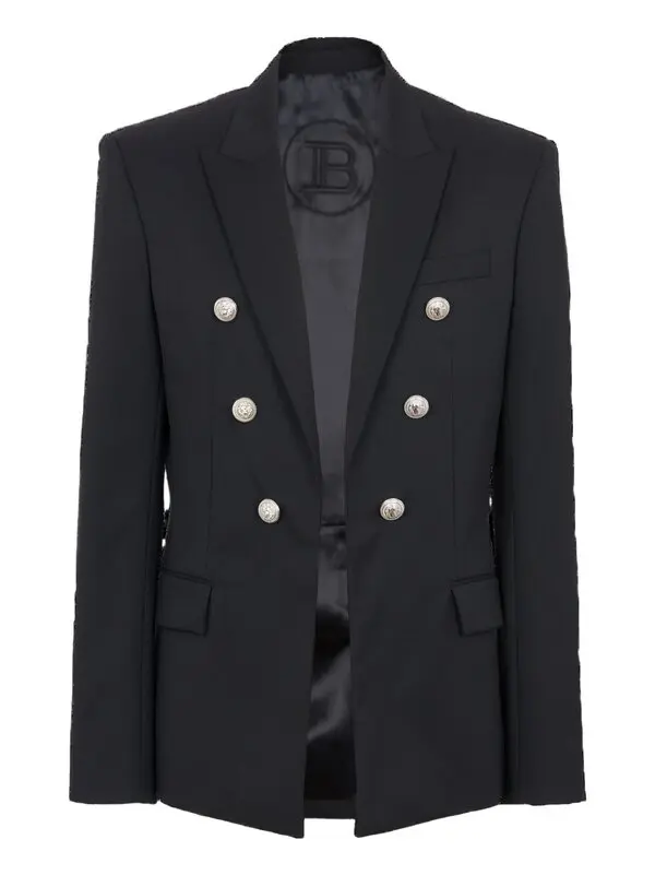 Balmain Single Breasted Tailored Blazer - Black