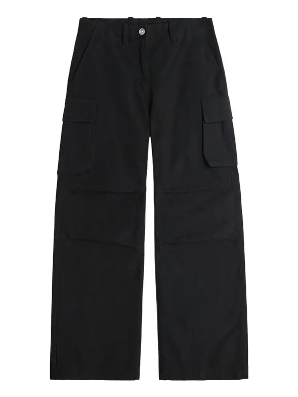 Our Legacy High-waist Cotton Cargo Trousers - Black