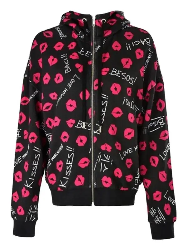 Moschino Printed Casual Jacket - Black