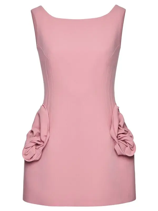 Magda Butrym Rose Detail Sheath Mini Dress - Pink