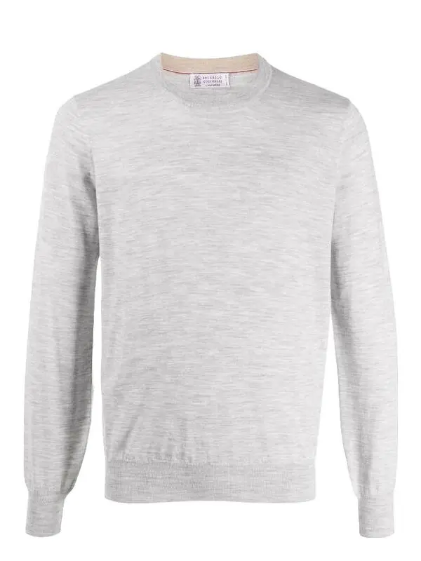 Brunello Cucinelli Crewneck Knitted Jumper - Gray