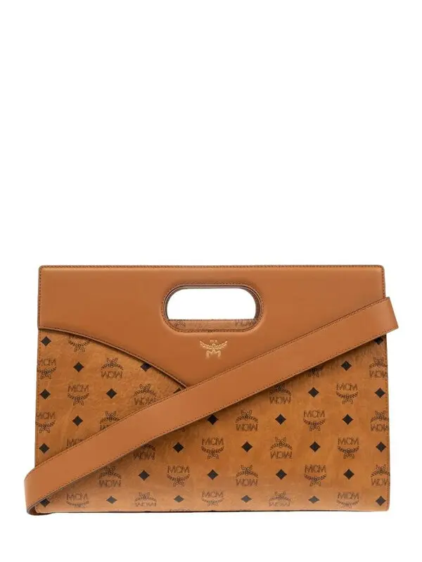 Mcm Logo Shoulder Bag - Brown