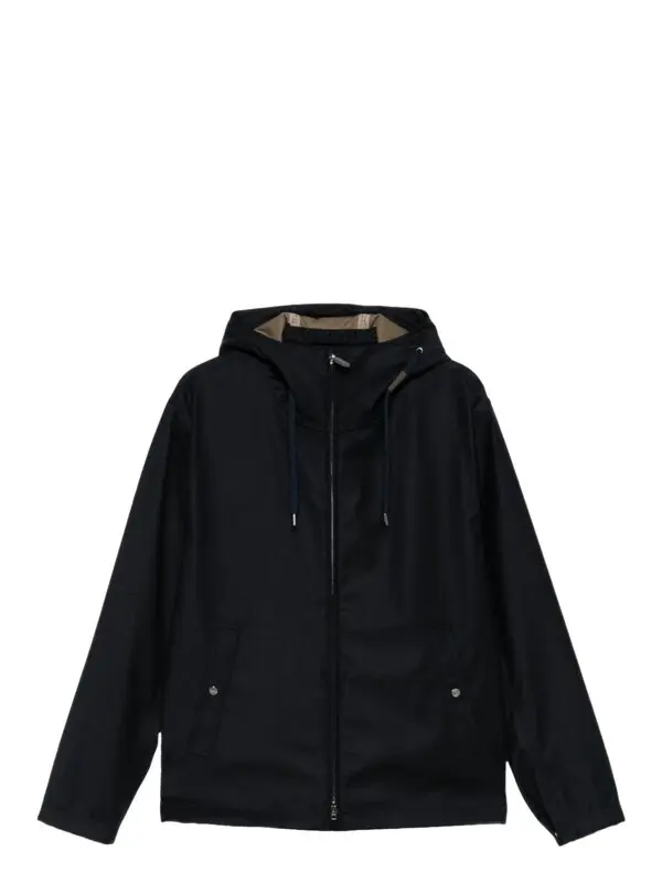 Herno Zip-up Hooded Jacket - Midnight Blue