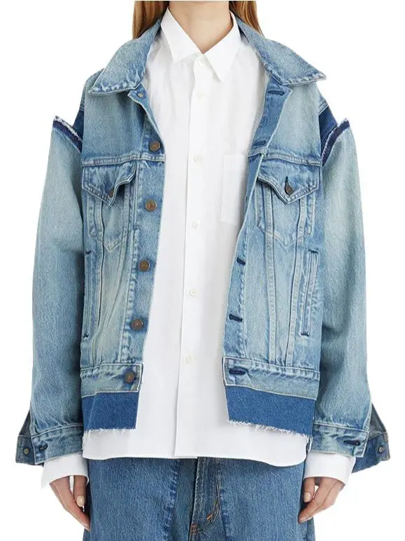 Junya Watanabe X Levi's Panelled Denim Jacket - Indigowhite