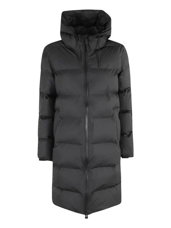 Rains Alta Long Puffer Jacket - Black