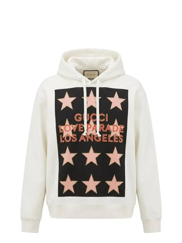 Gucci Love Parade-print Hoodie - White