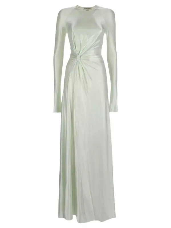 Victoria Beckham Twist Waist Gown - Gray