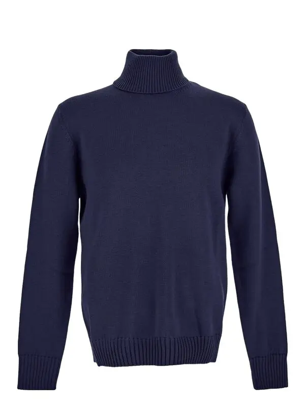 BALLANTYNE Roll Neck Knitted Jumper - Black