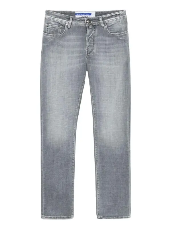 Jacob Cohen Logo Patch Jeans - Gray
