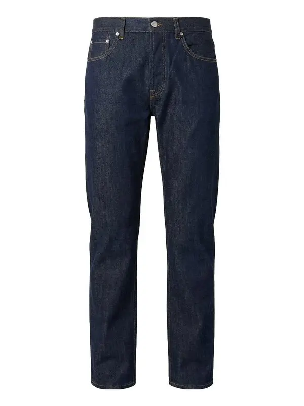 Gucci Gg Embossed Denim Pants - Dark Blue