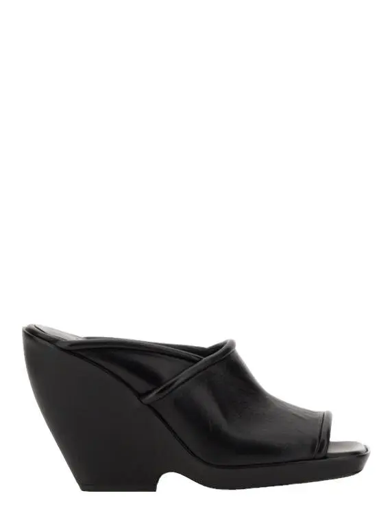 Khaite The Stagg Open-toe Wedge Sandals - Black