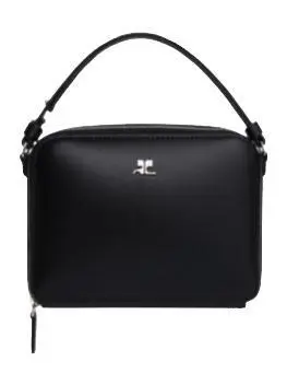 COURREGES Cloud Logo Plaque Chained Shoulder Bag - Black