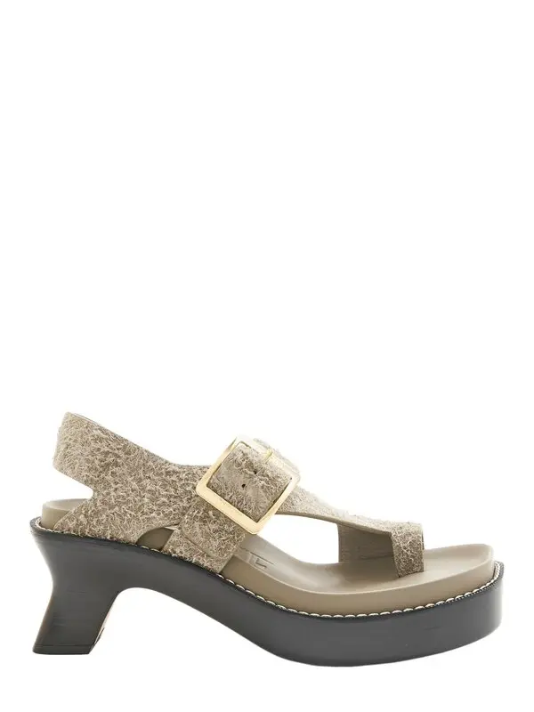 Loewe Ease Heeled Sandals - Green