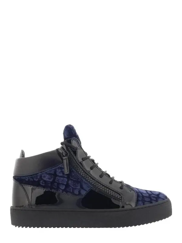 GIUSEPPE ZANOTTI Suede High-top Sneakers - Black