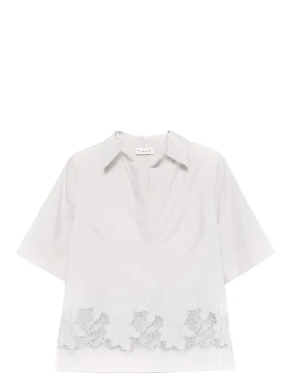 P.a.r.o.s.h Flora Embroidered Blouse - Grey