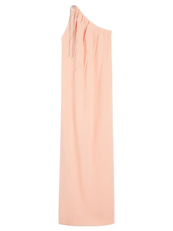 Max Mara Pontida One-shoulder Pleated Maxi Dress - Nude