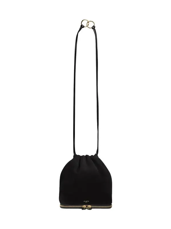 Alaïa Le Pochon Suede Bag - Black