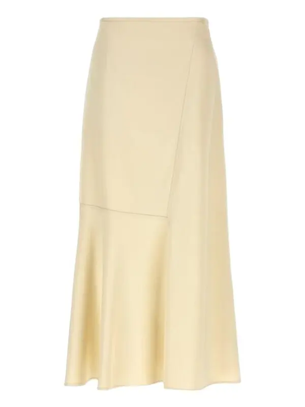 JIL SANDER High-waist Panelled Midi Skirt - Nude