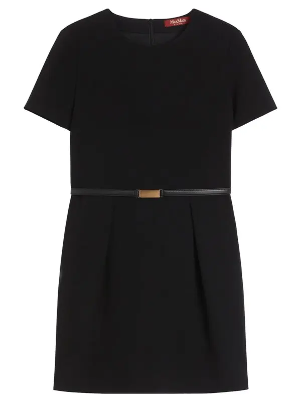 Max Mara Cady Mini Dress With Belt - Black