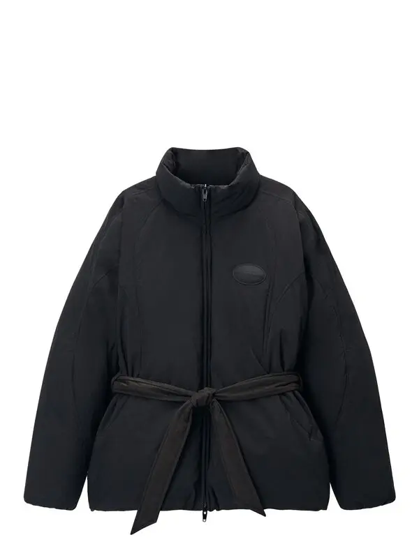 Alexander Wang Tied Waist Puffer Coat - Black