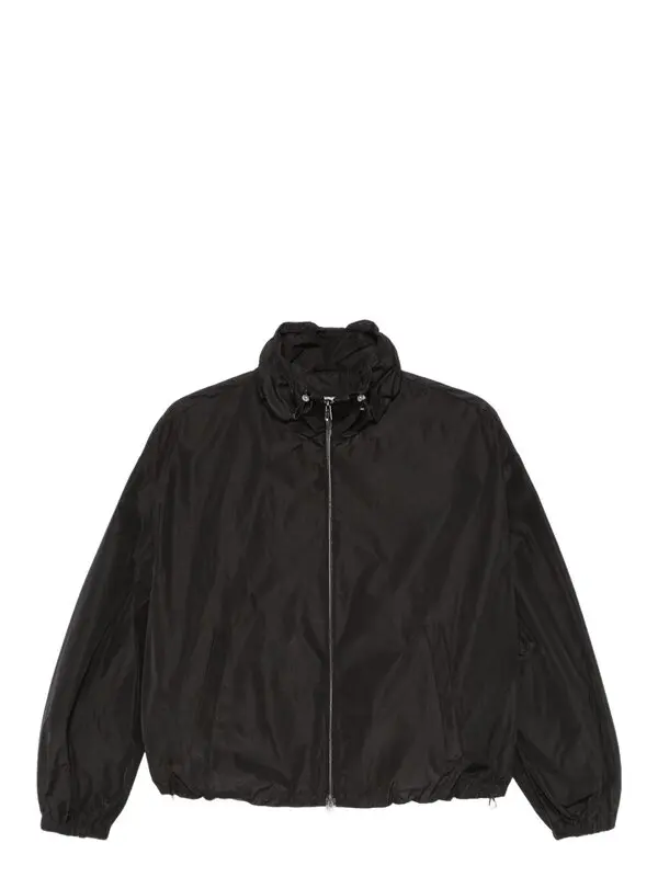 Herno Techno Taffeta Hooded Jacket - Black