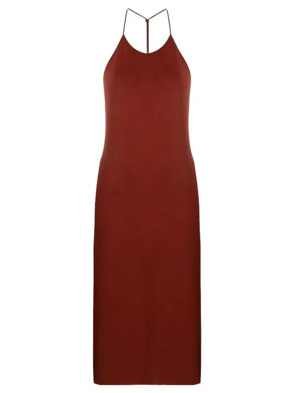 Bottega Veneta Open Back Halter Dress - Red