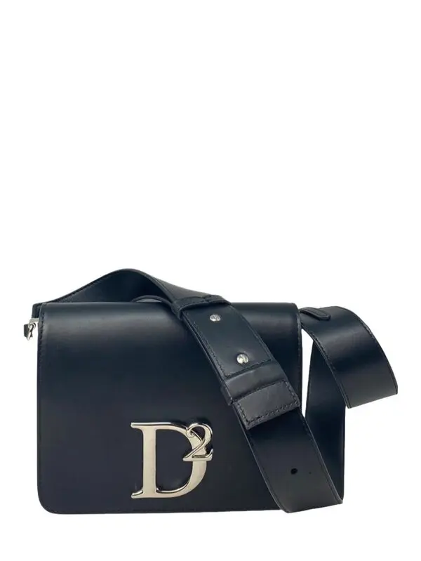 Dsquared2 Logo Plaque Shoulder Bag - Black