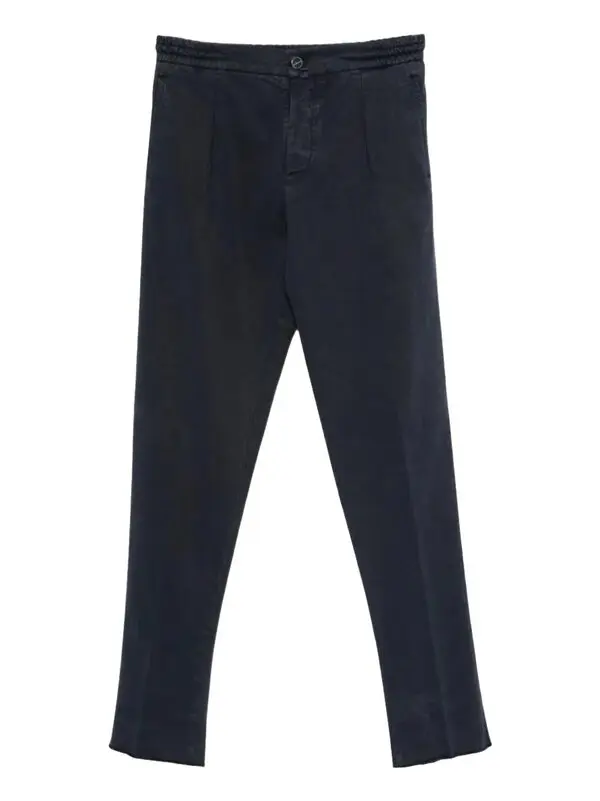 Kiton Tailored Trousers - Navy Blue