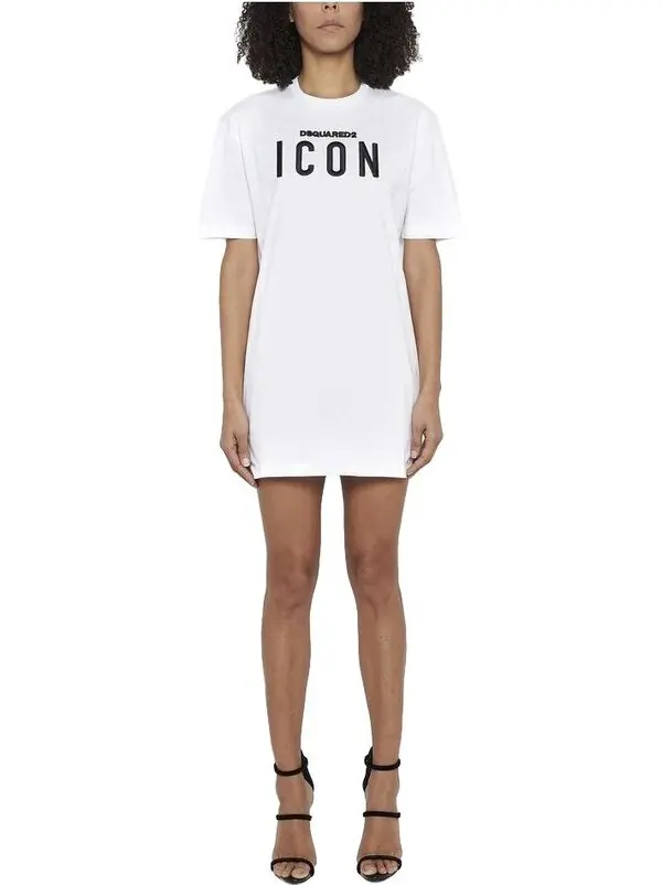 Dsquared2 Logo T-shirt Dress - White