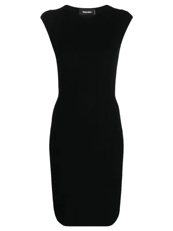 Dsquared2 Open-back Crewneck Mini Dress - Black