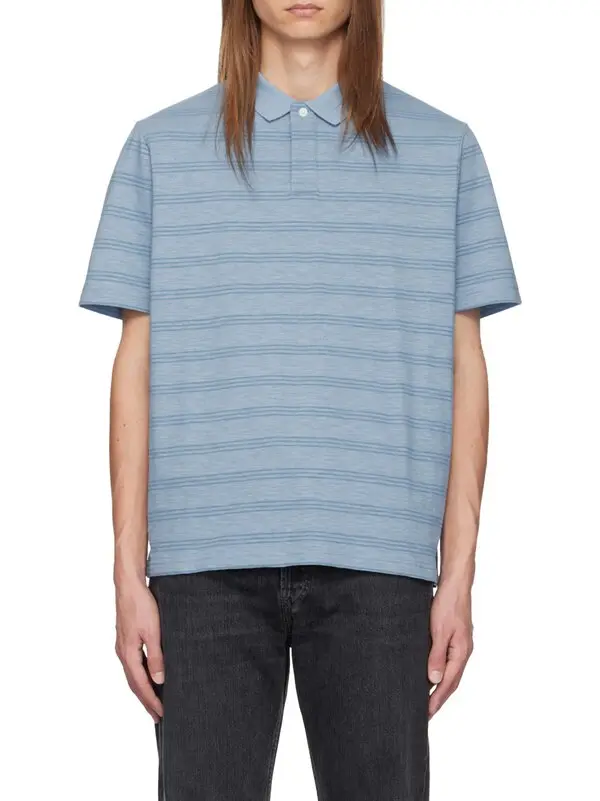 Paul Smith Marl Stripe Polo Shirt - Blue