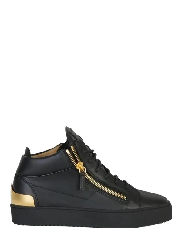 GIUSEPPE ZANOTTI High-top Skate Sneakers With Zip Detail - Black