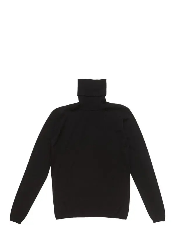 Max Mara Turtleneck Knitted Top With Long Sleeves - Black