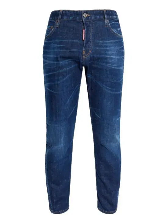 Dsquared2 Twisted Faded Five-pocket Jeans - Navy Blue