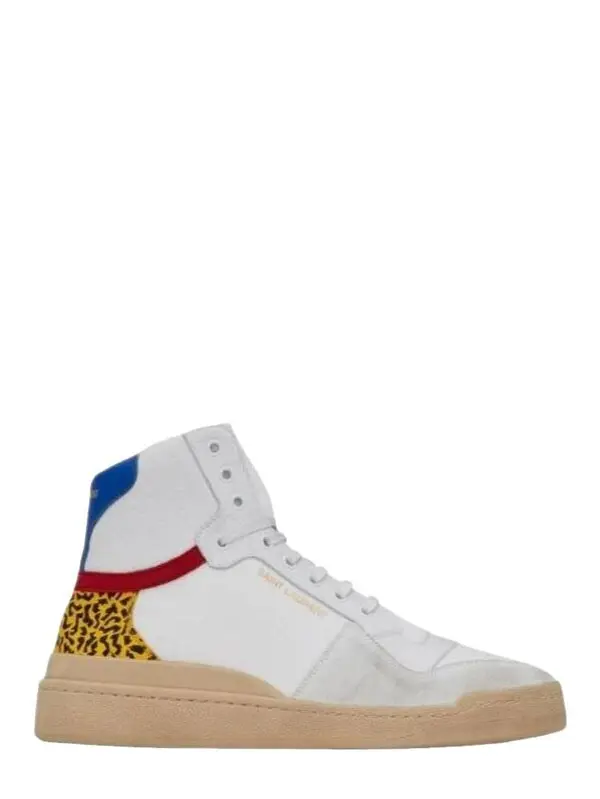 Saint Laurent Sl-24 High-top Lace-up Sneakers - Multicolor