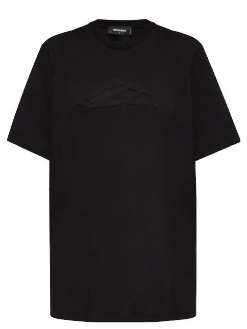 Dsquared2 Logo Embossed T-shirt Dress - Black