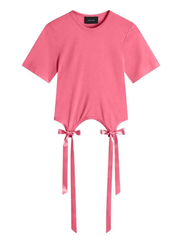 Simone Rocha Bow-tail T-shirt - Pink