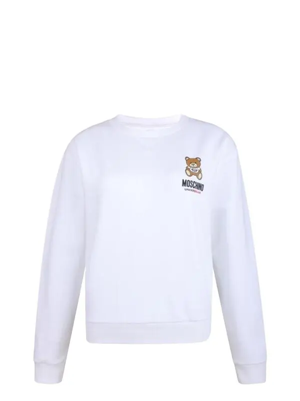 Moschino Print Cotton Sweatshirt - White
