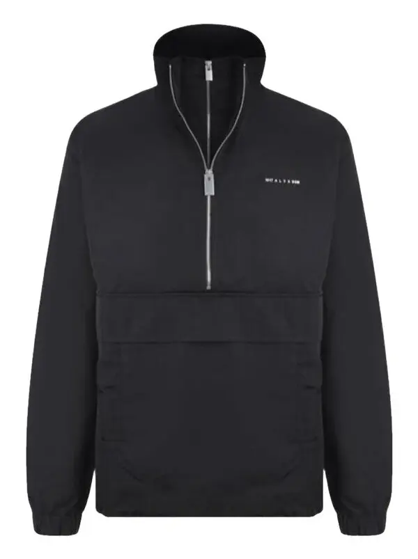 1017 Alyx 9sm Logo Plaque High-neck Windbreaker - Black