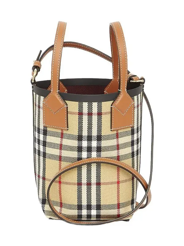 Burberry Checked Mini Tote Bag - Multicolor