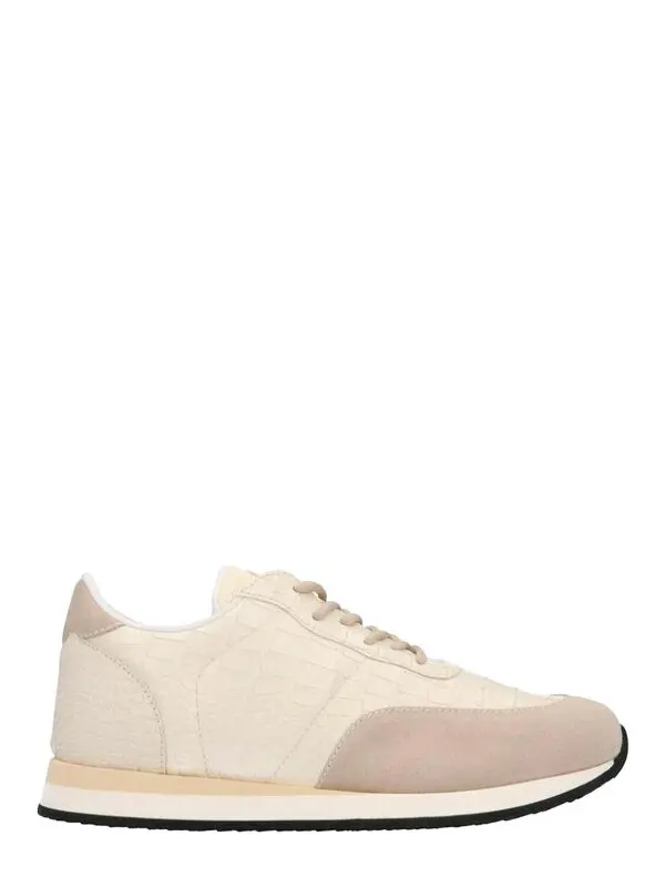 GIUSEPPE ZANOTTI Textured Leather Sneakers - Nude