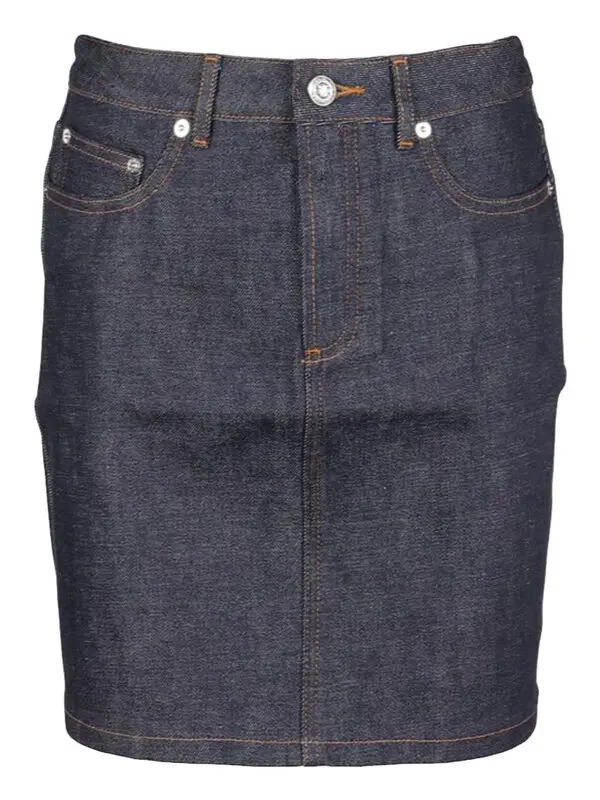 A.p.c. High Waist Mini Denim Skirt - Black