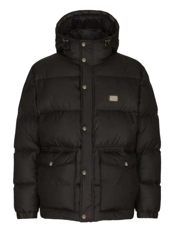 Dolce & Gabbana Padded Logo Jacket - Black
