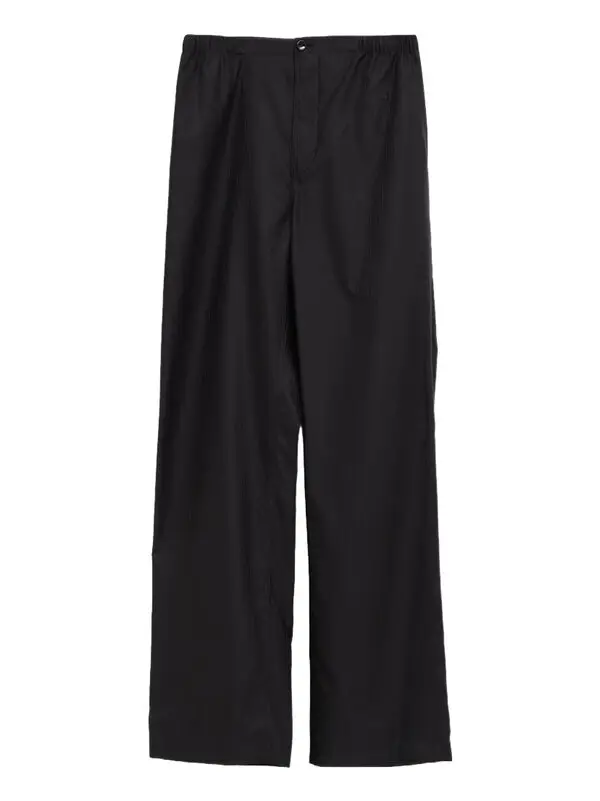 Celine Triomphe Embroidered Straight Leg Trousers - Black