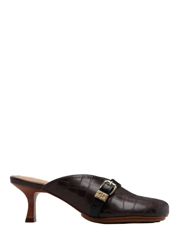 GANNI Sue Mules - Chocolate-colored